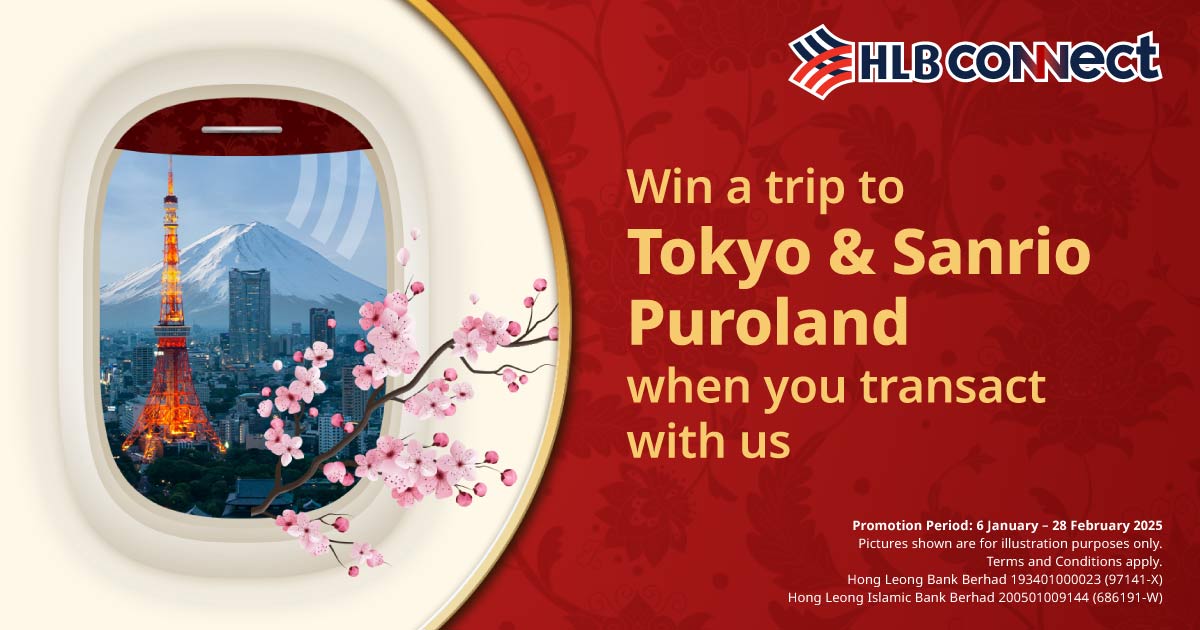 Promotions | HLB Connect - Transact and win a trip to Tokyo & more